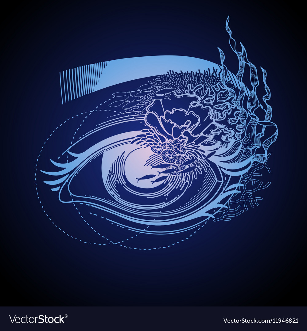 Abstract graphic eye Royalty Free Vector Image