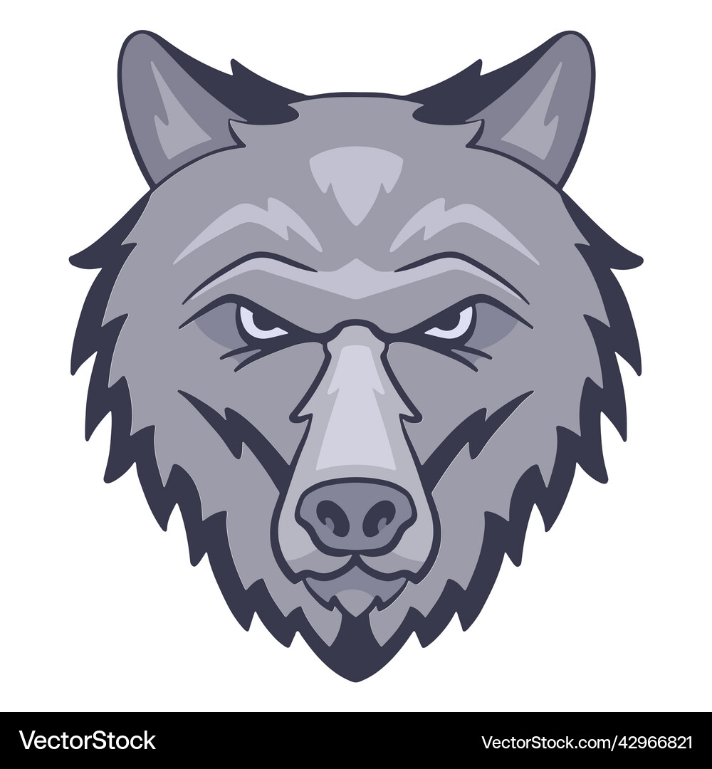 Angry wolf logo Royalty Free Vector Image - VectorStock