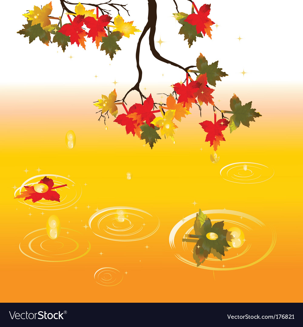 Autumn scene Royalty Free Vector Image - VectorStock