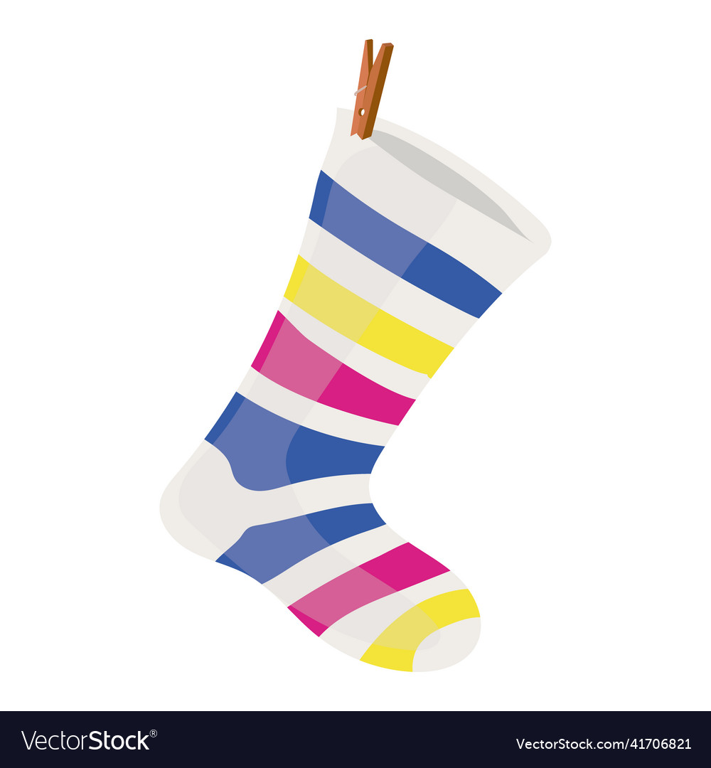 Colored sock design Royalty Free Vector Image - VectorStock