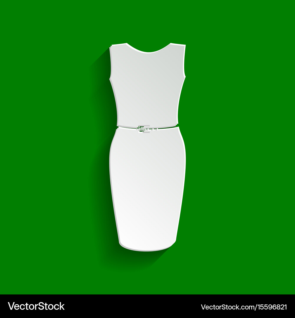 Dress sign paper whitish Royalty Free Vector Image