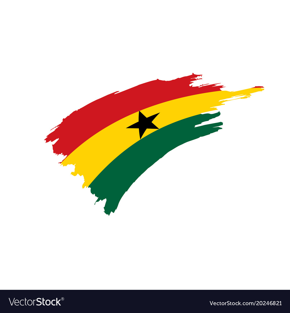 Ghana flag Royalty Free Vector Image - VectorStock