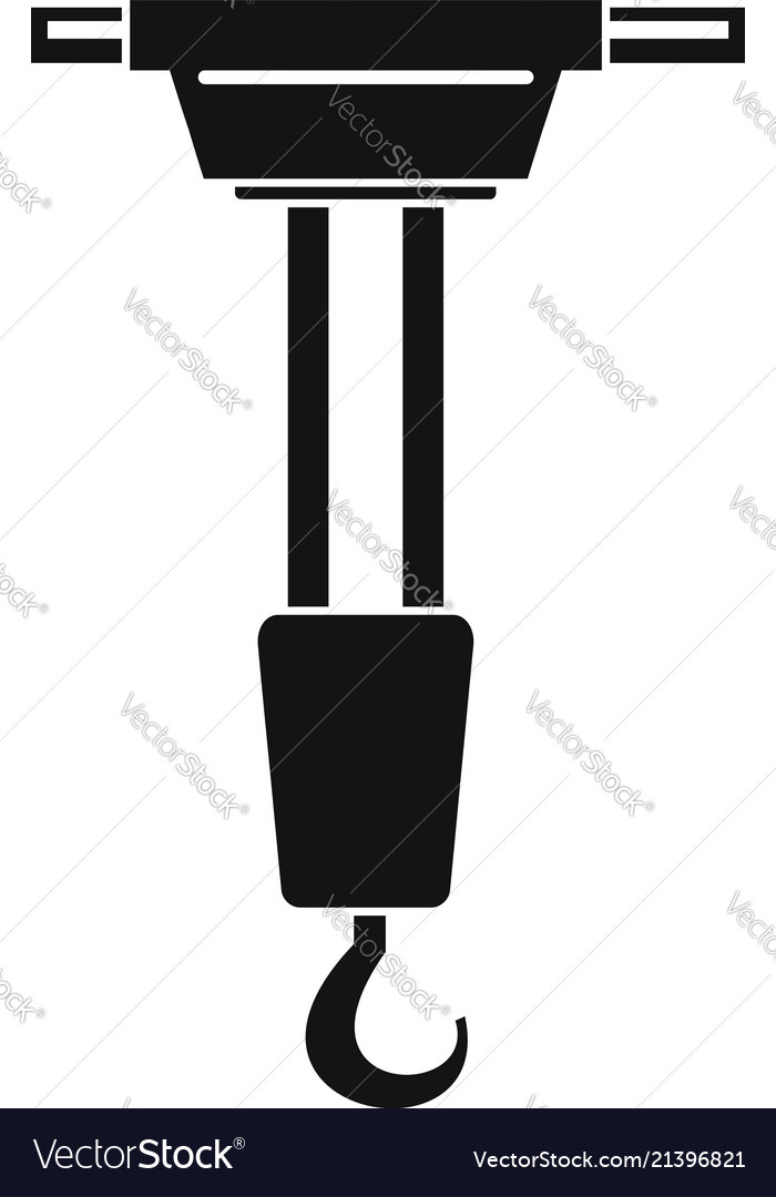 Lifting crane icon simple style Royalty Free Vector Image