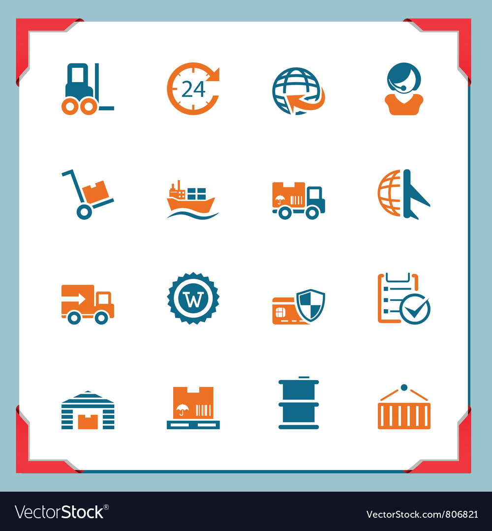 Logistic icons Royalty Free Vector Image - VectorStock