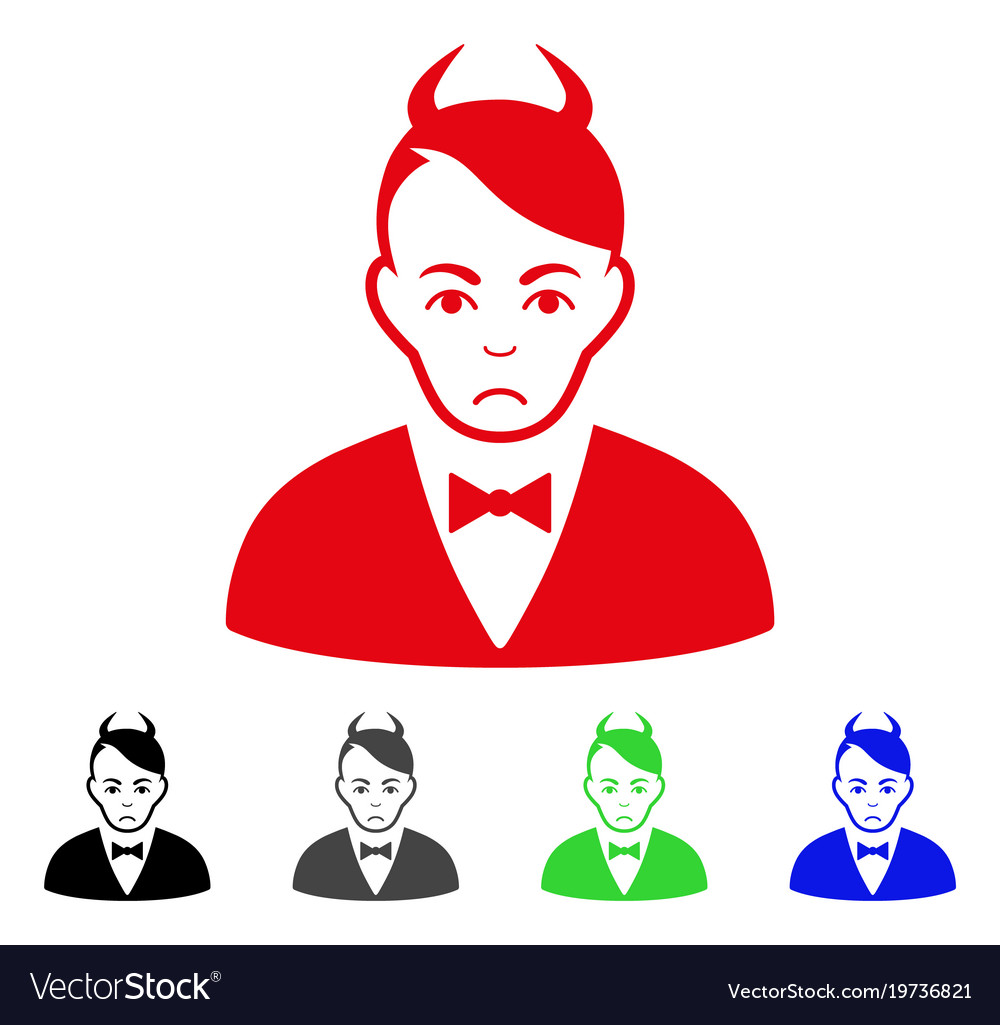 Sad devil icon Lizenzfreies Vektorbild - VectorStock