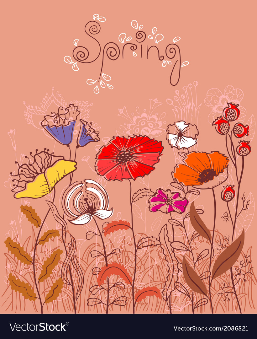 Spring flower Royalty Free Vector Image - VectorStock