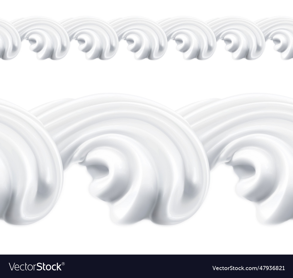Whipped cream seamless pattern Royalty Free Vector Image