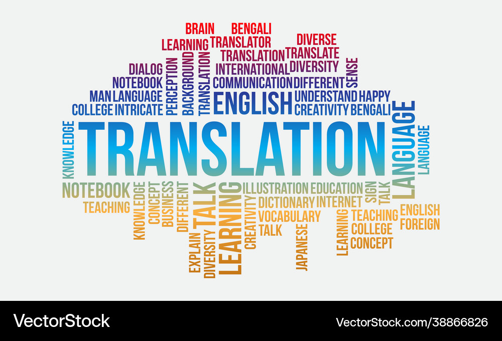 Business concept background translation word Vector Image