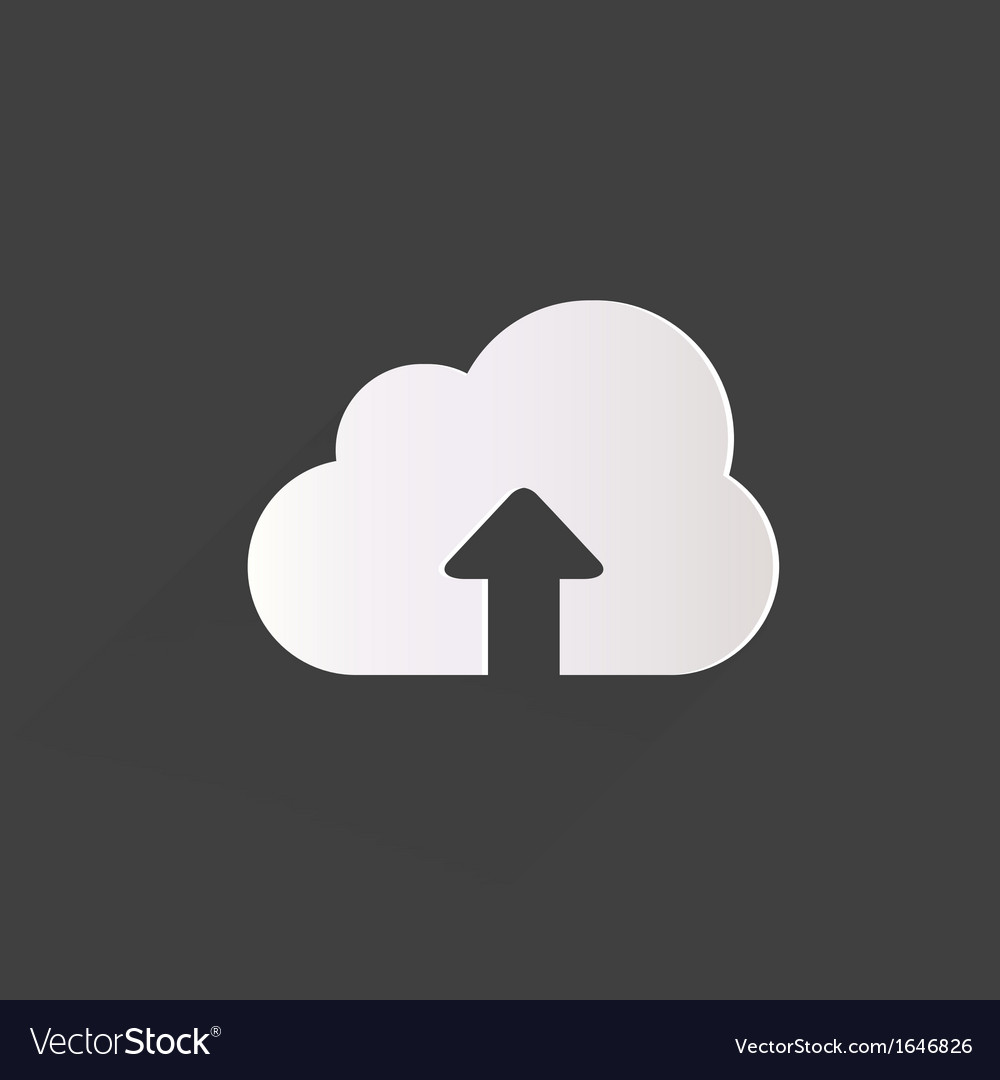 Cloud upload application web icon Royalty Free Vector Image