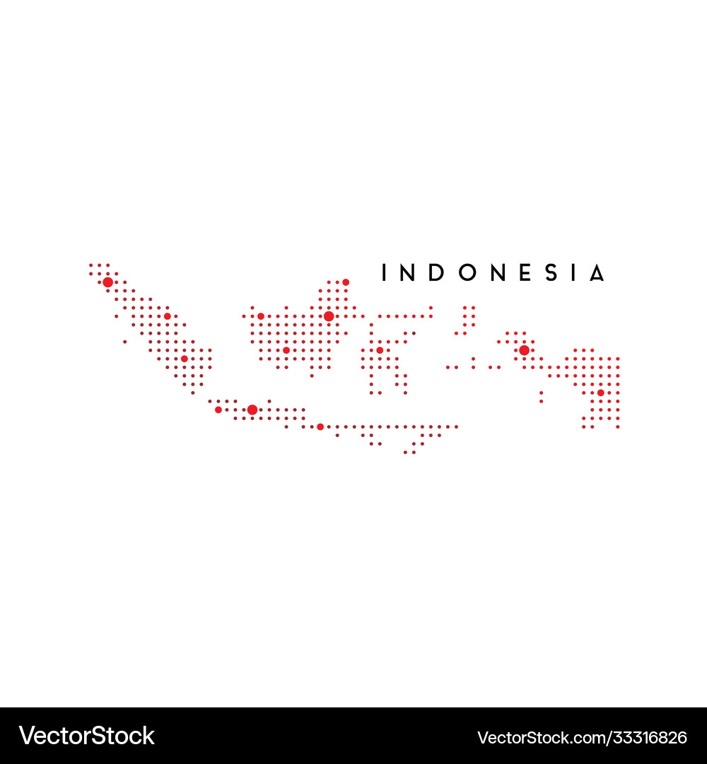 Dotted indonesia map logo design inspiration Vector Image