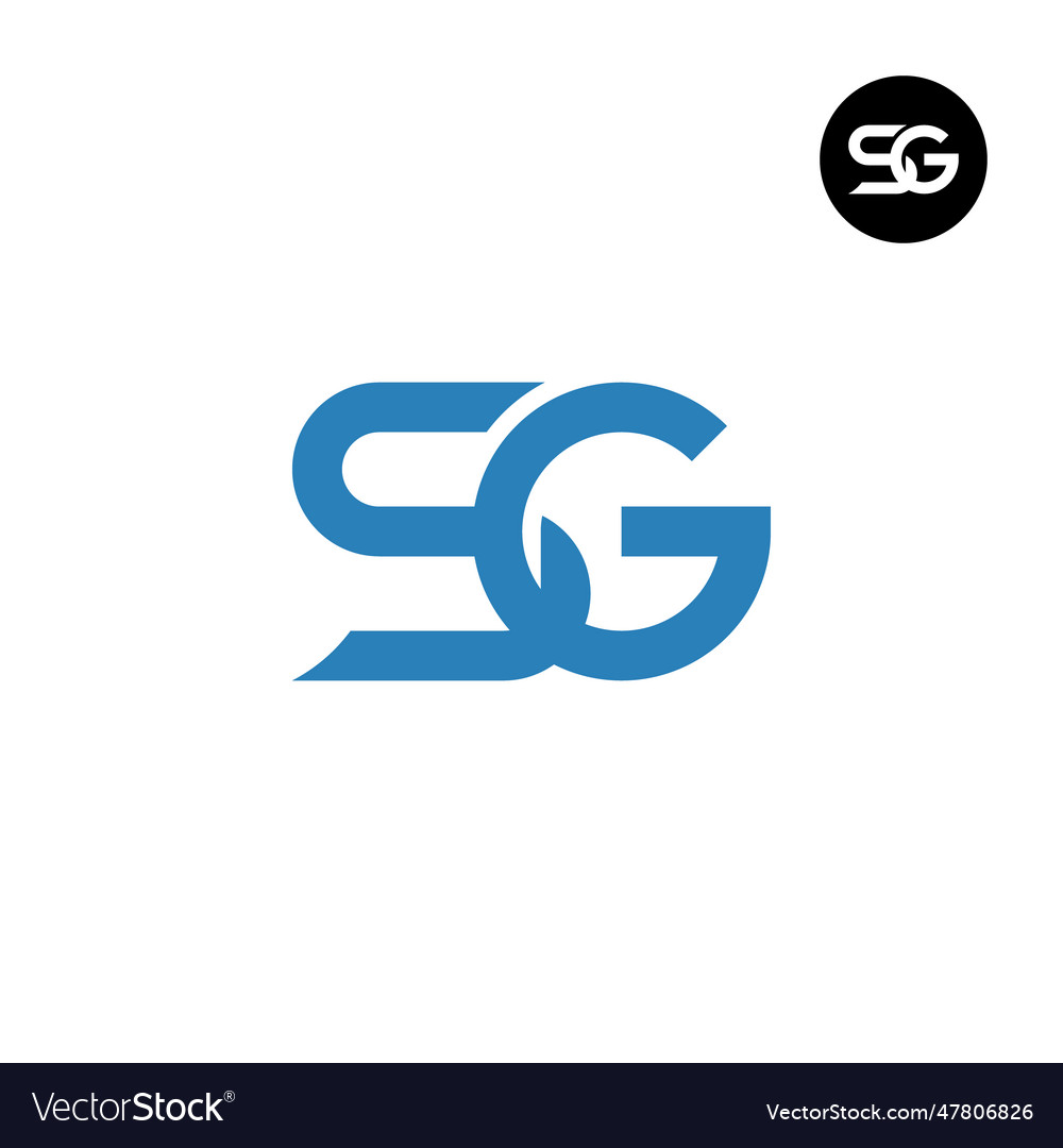 Letter sg monogram logo design Royalty Free Vector Image