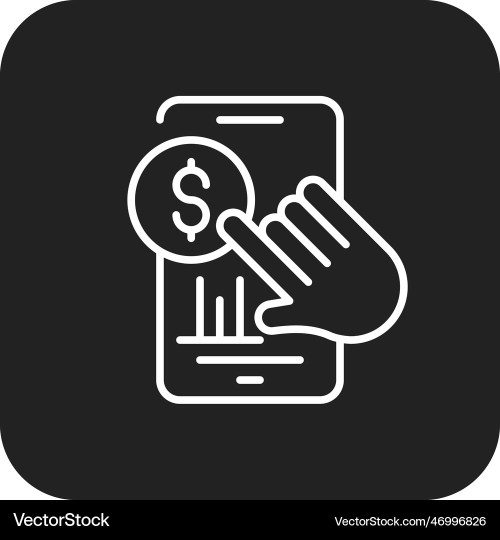 Pay per click marketing icon with black filled Vector Image