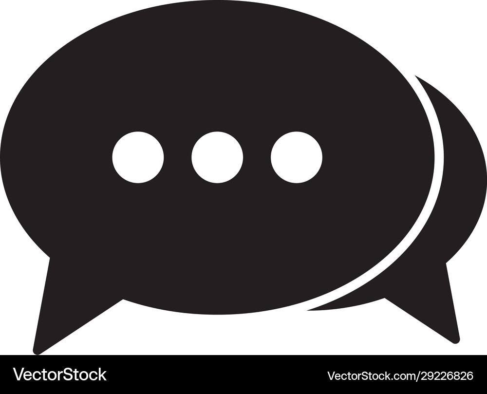 Simply chat bulb symbol isolated on white Vector Image