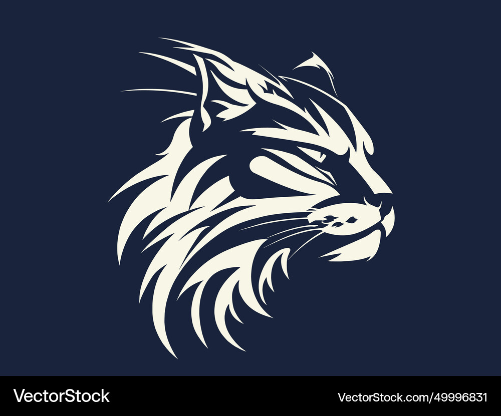 Cat or lynx art for pet lovers Royalty Free Vector Image