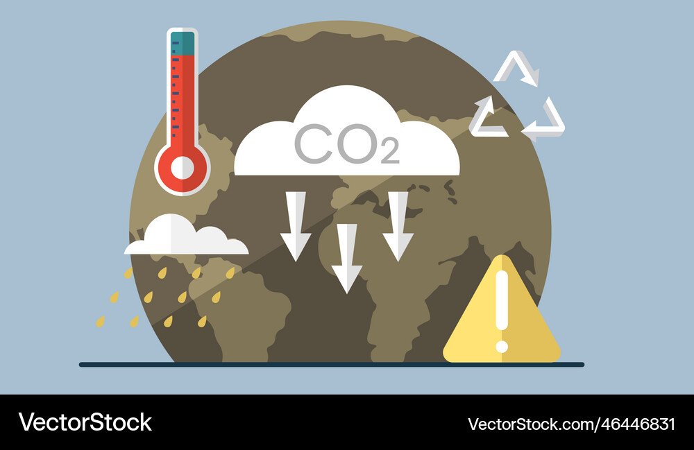 Climate change weather global greenhouse warming Vector Image
