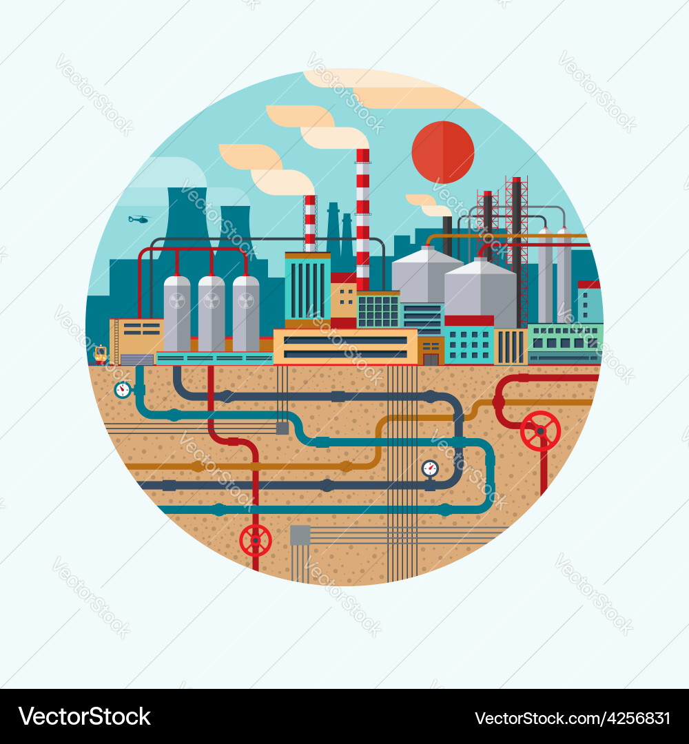 Concept of nature pollution Royalty Free Vector Image