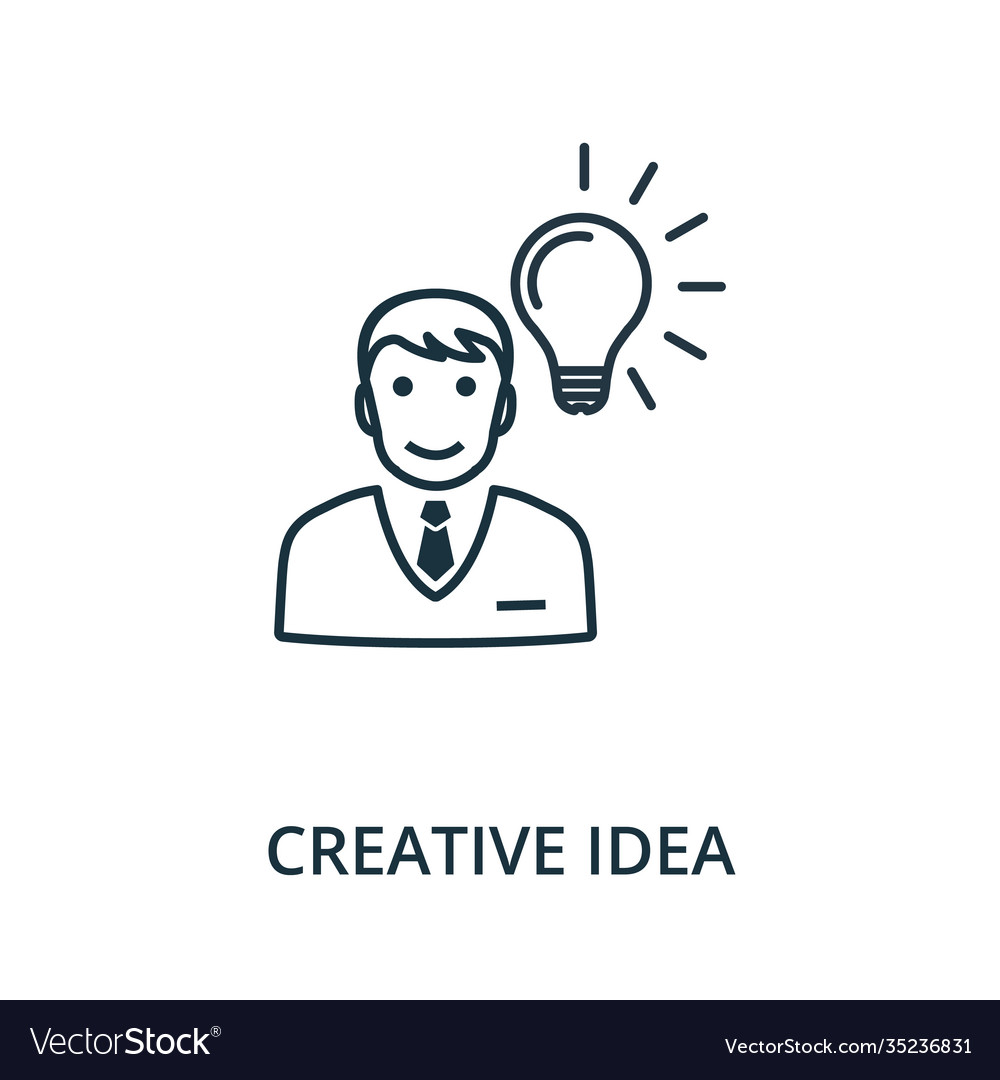 Creative idea icon line style element from Vector Image Creative idea icon line style element from Vector Image