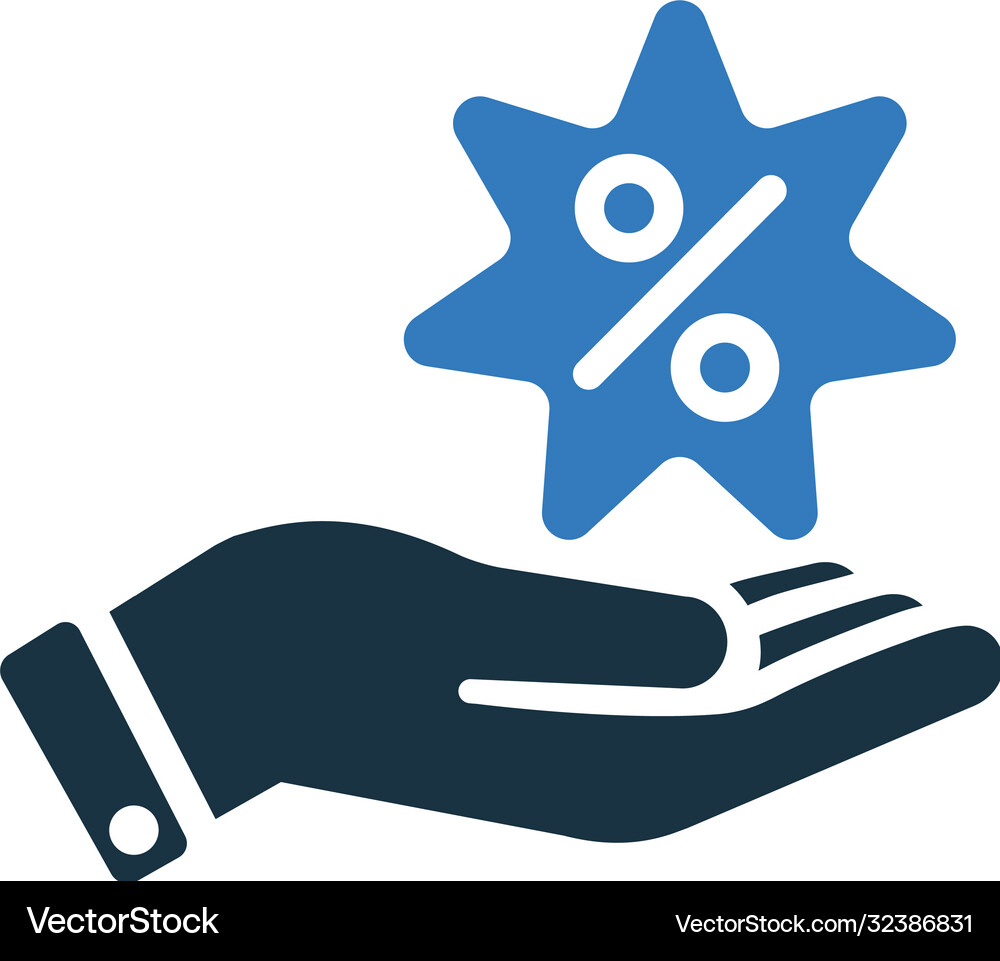Discount icon design sales promotion Royalty Free Vector