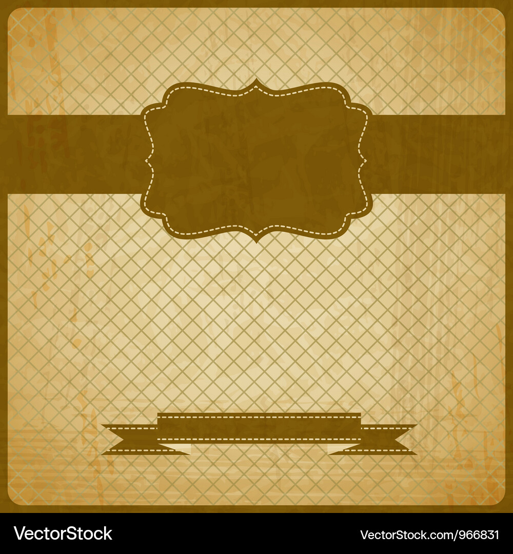 Eps10 vintage grunge old card background Vector Image