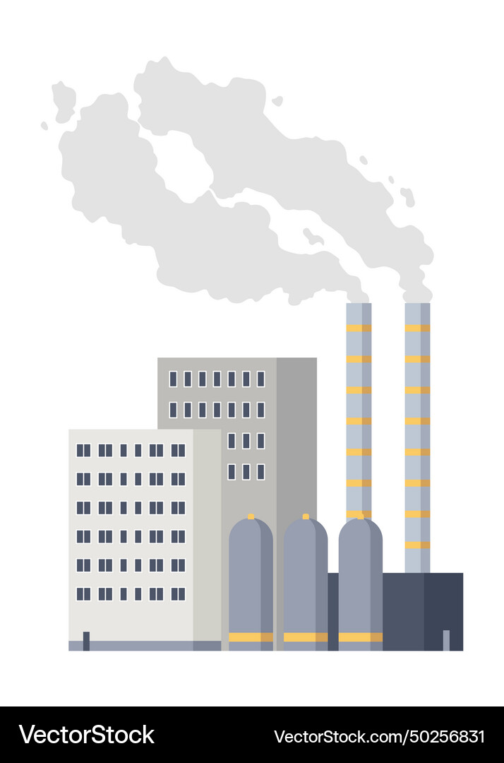 Factory industrial manufactory Royalty Free Vector Image