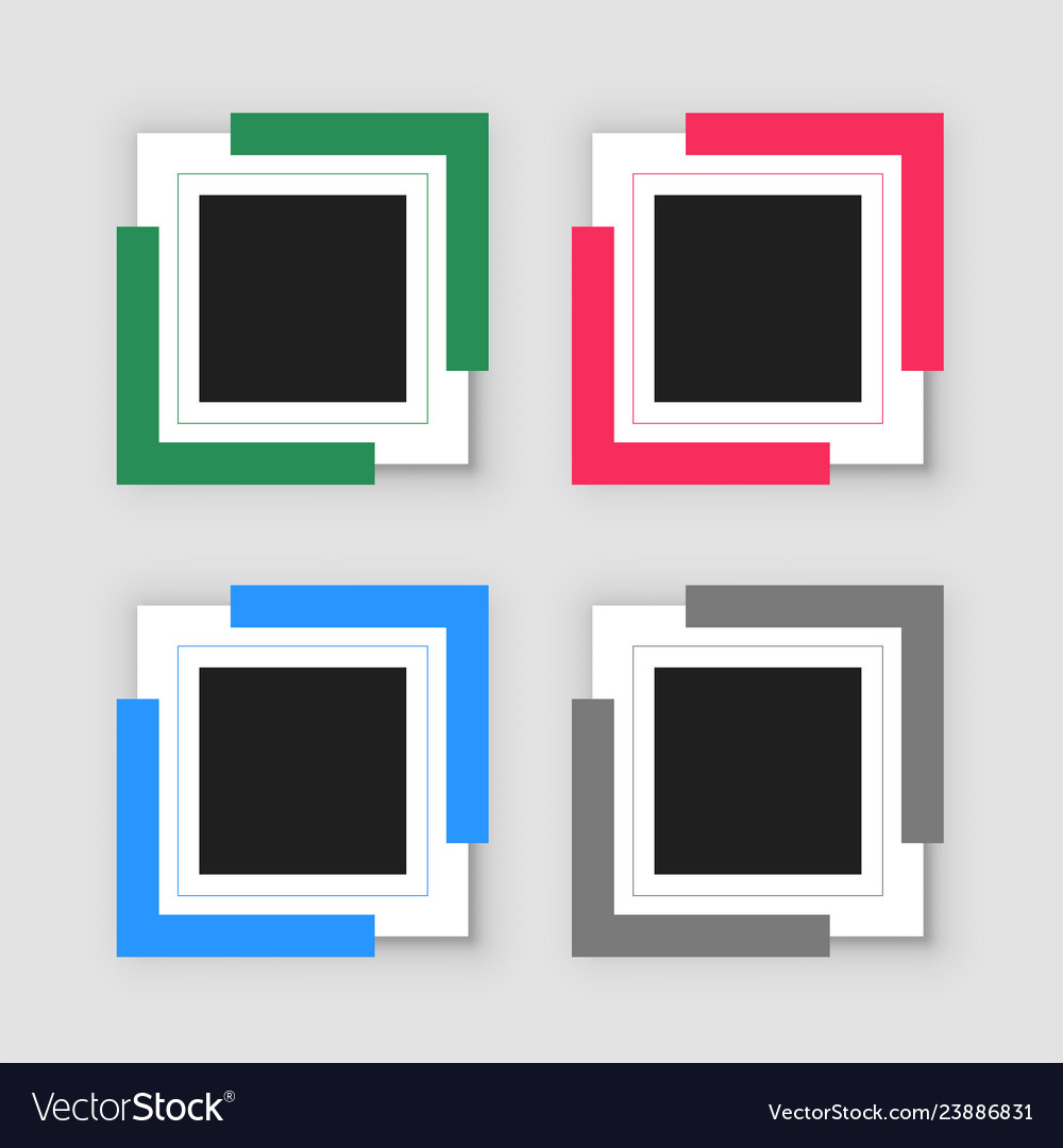 Four empty infographic frame set Royalty Free Vector Image