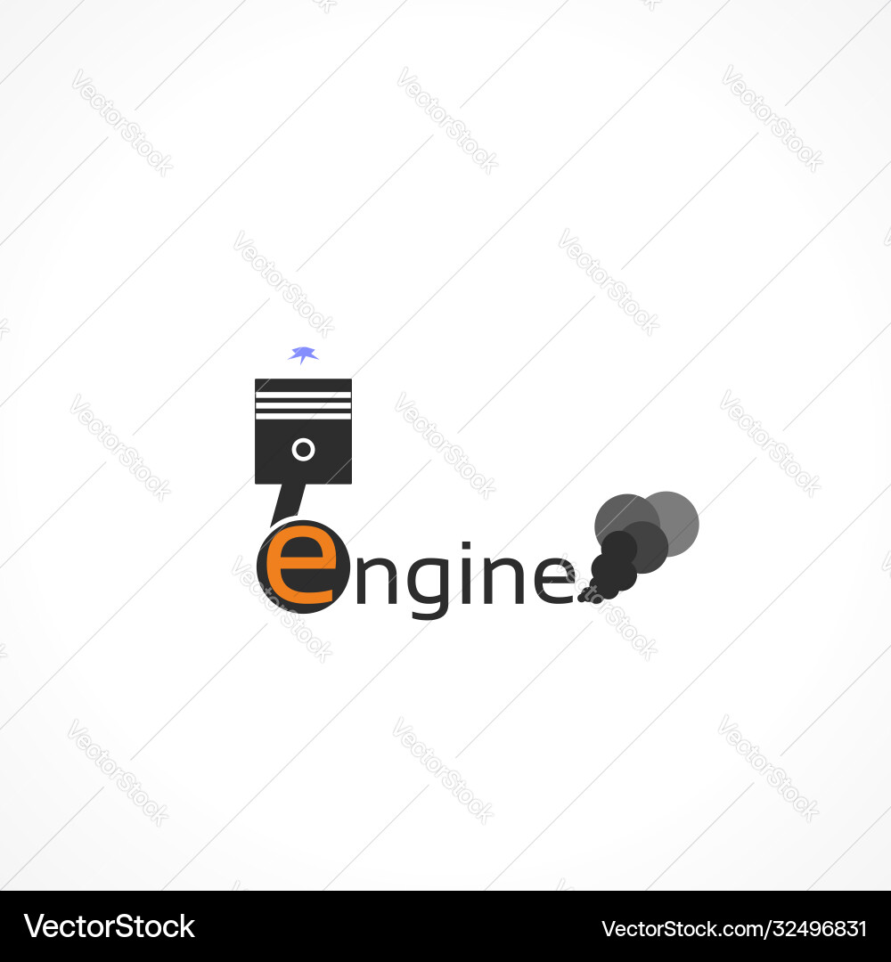 Icon automotive engine Royalty Free Vector Image