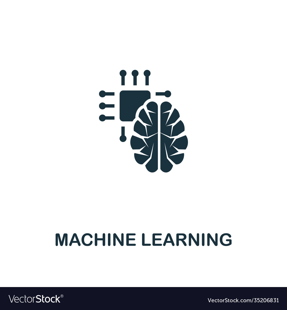 Machine learning icon premium style design from Vector Image