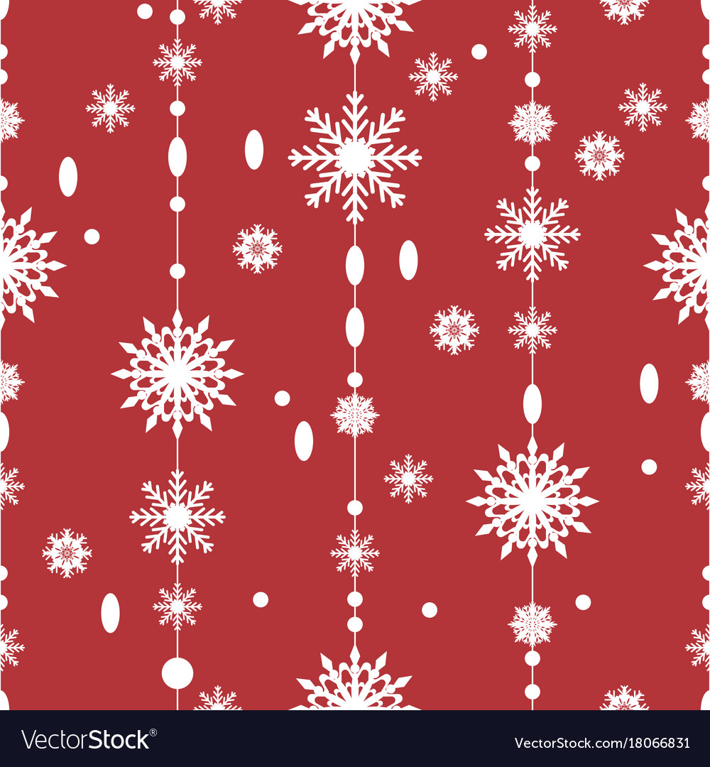 Pattern seamless snowflake Royalty Free Vector Image