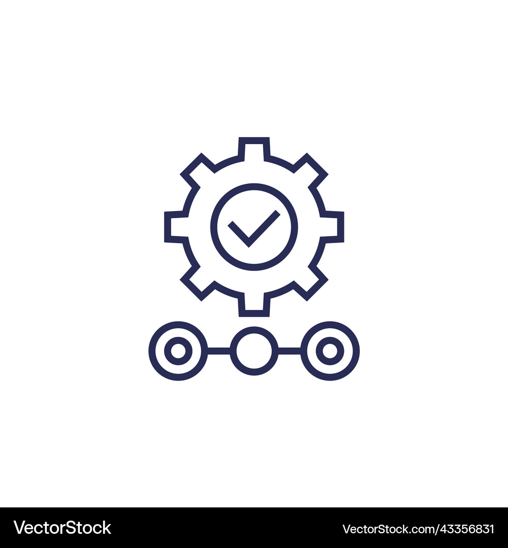 Quality control of production line icon Royalty Free Vector