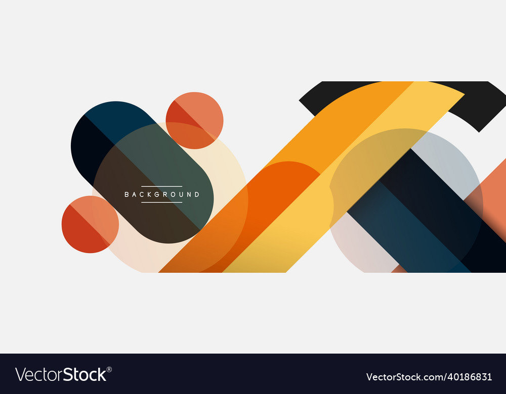 Round geometric shapes lines and circles Vector Image