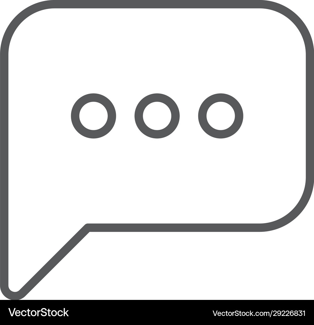 Simply chat bulb symbol isolated on white Vector Image