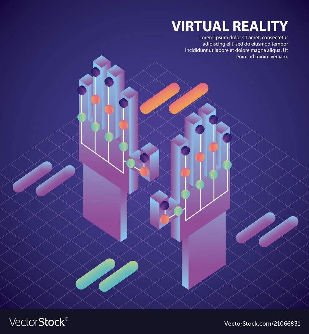 Virtual reality isometric Royalty Free Vector Image Virtual reality isometric Royalty Free Vector Image