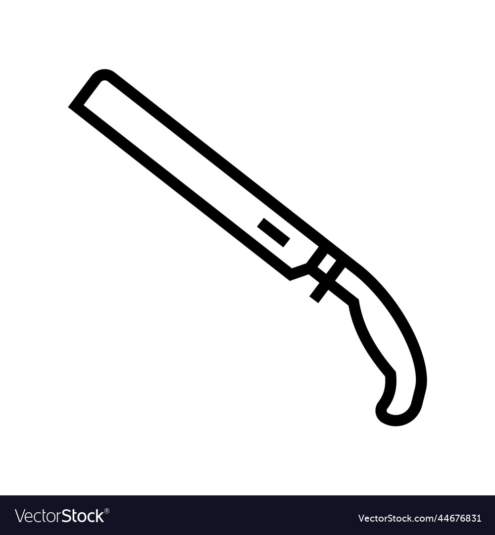 Wet Wood Saw Line Icon Royalty Free Vector Image