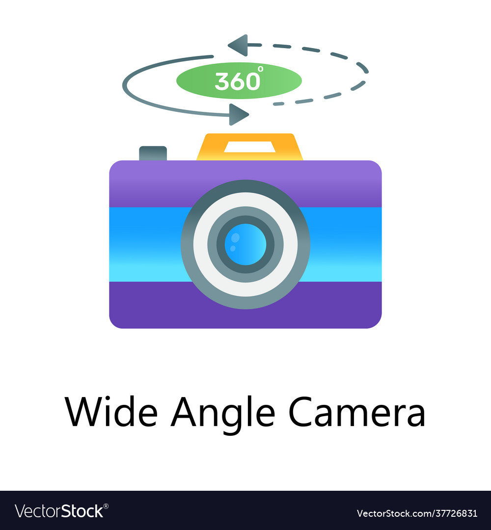 Wide angle camera Royalty Free Vector Image - VectorStock