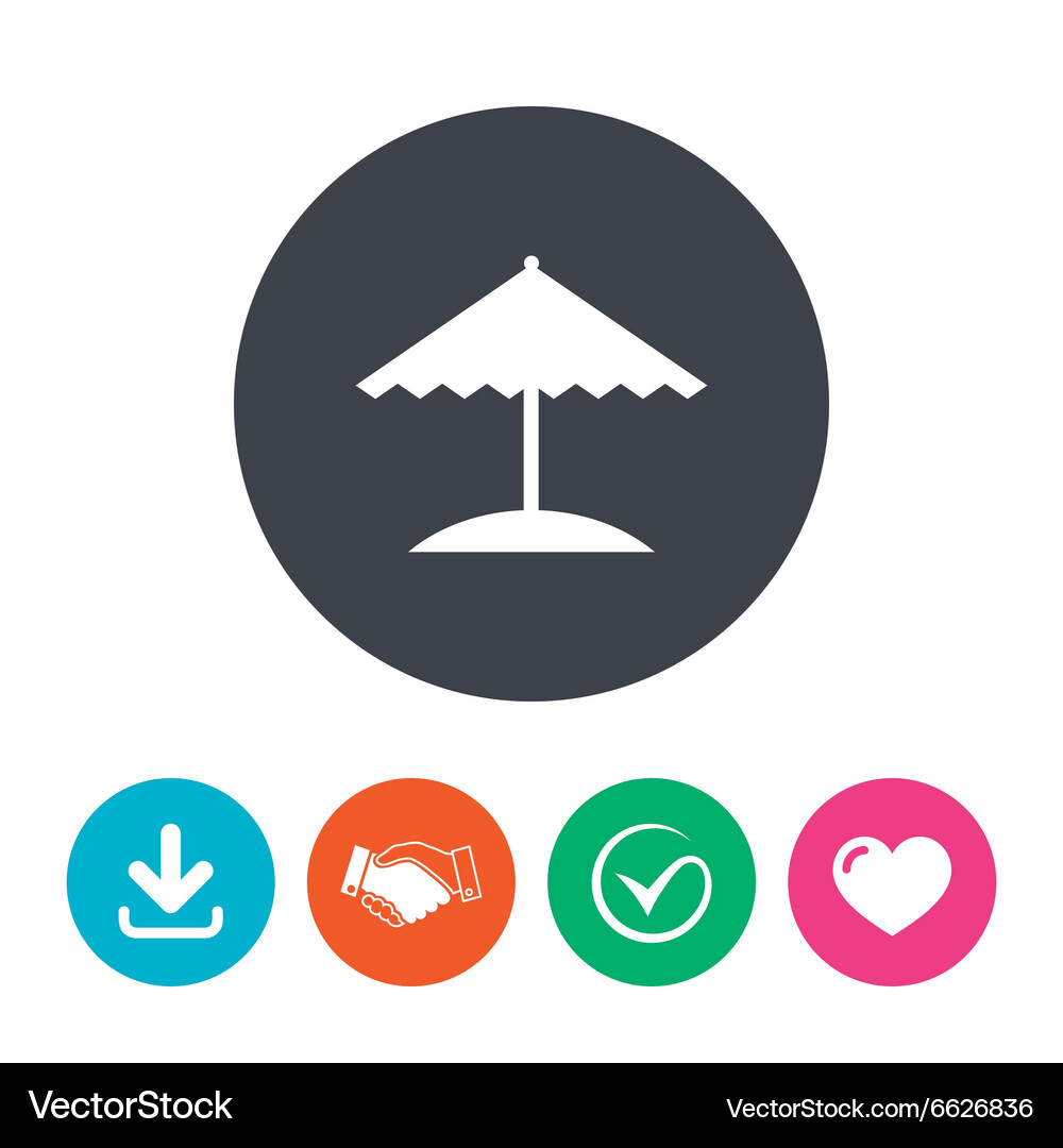 Beach umbrella icon protection from the sun Vector Image