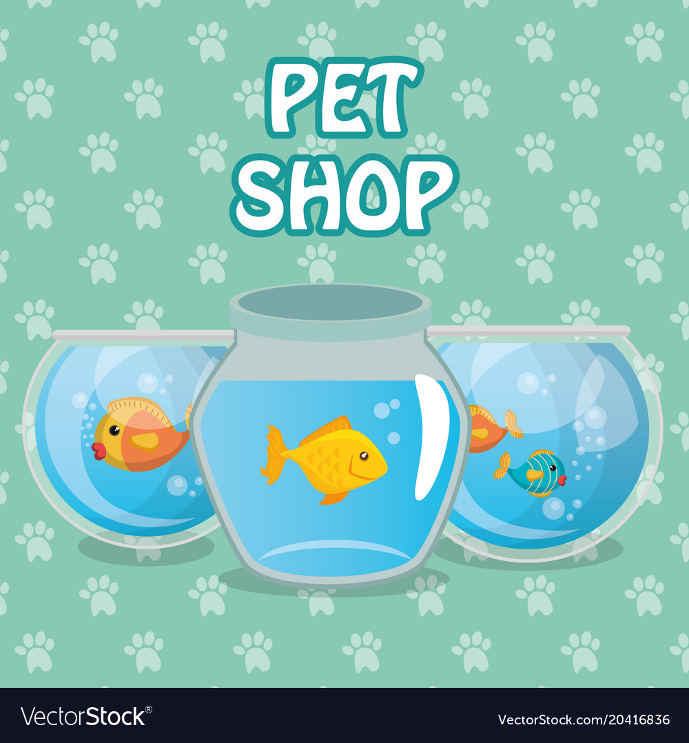 Fish pet in aquarium Royalty Free Vector Image