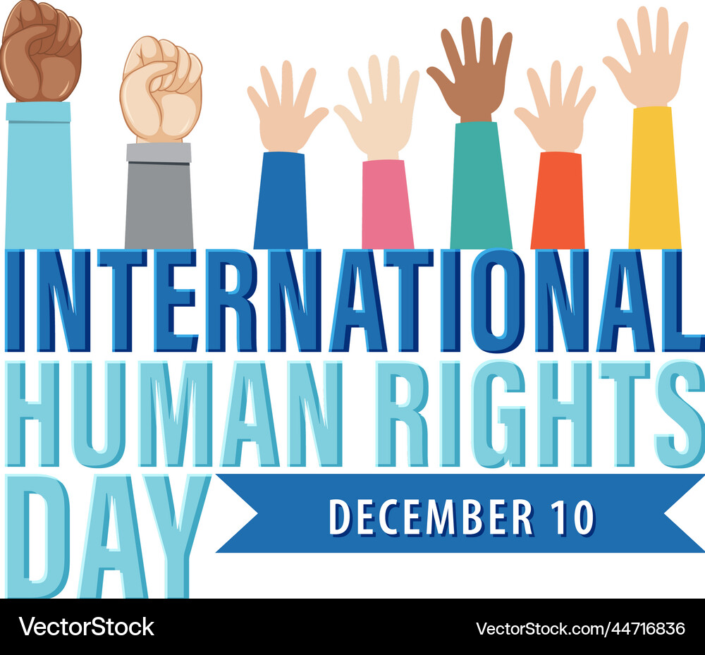 International human rights day banner design Vector Image