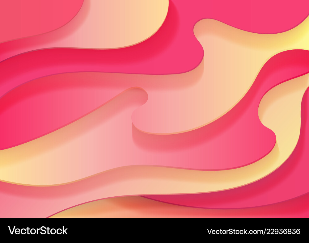 Paper cut banner concept paper curved abstract Vector Image