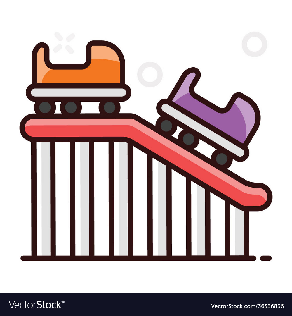 Roller coaster Royalty Free Vector Image - VectorStock