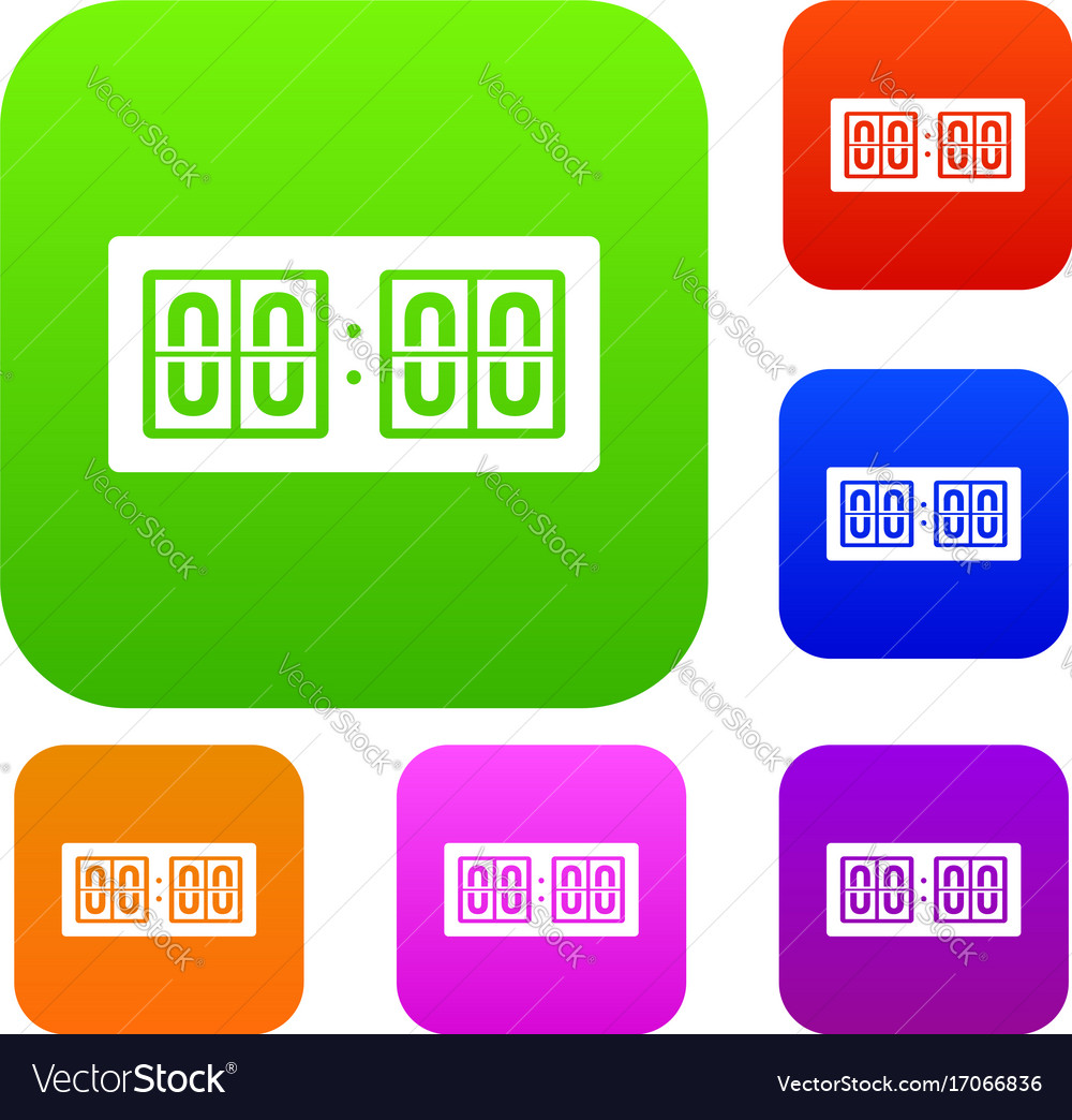 Scoreboard set collection Royalty Free Vector Image