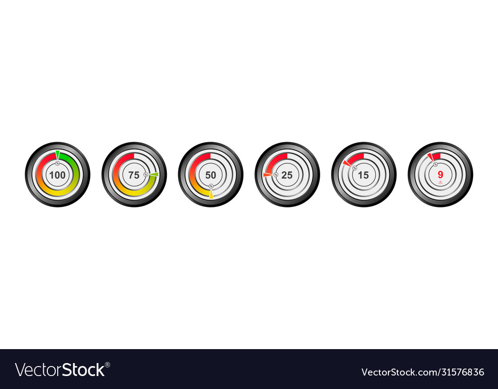 Set indicators Royalty Free Vector Image - VectorStock