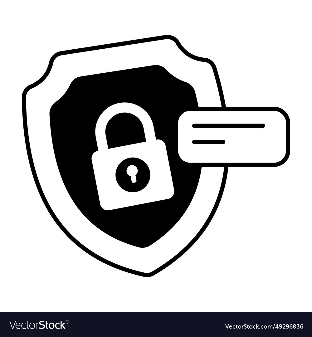 Shield lock Royalty Free Vector Image - VectorStock