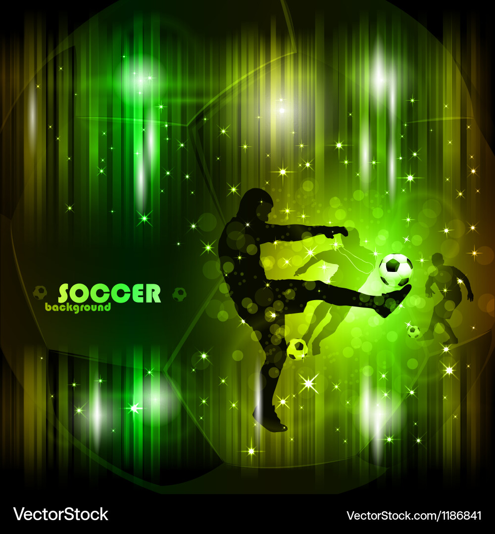 Colorful abstract soccer poster Royalty Free Vector Image