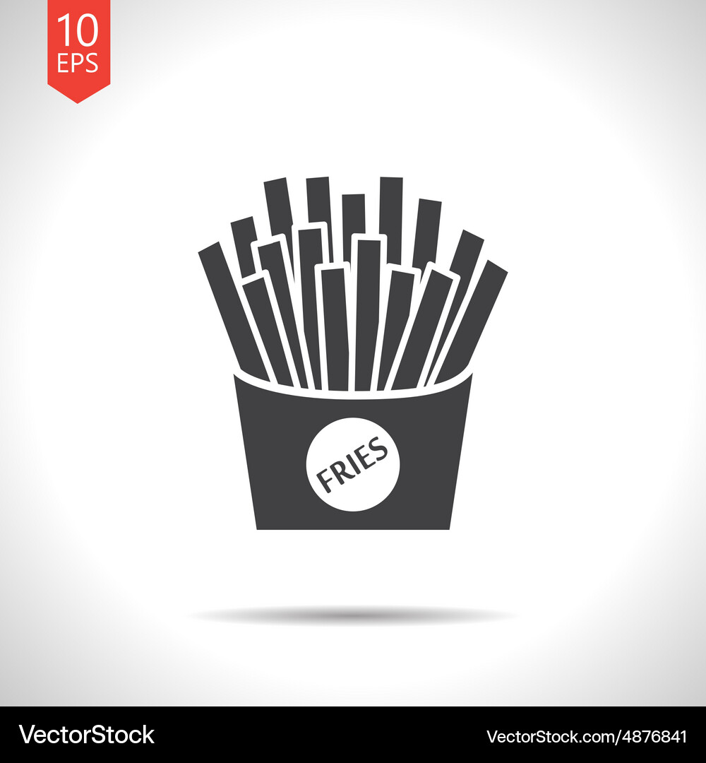 Fries icon eps10 Royalty Free Vector Image - VectorStock