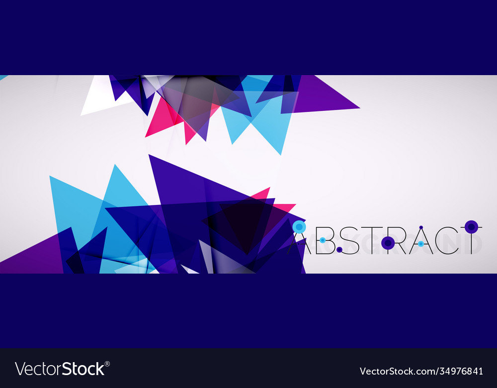 Geometric abstract background color triangle Vector Image