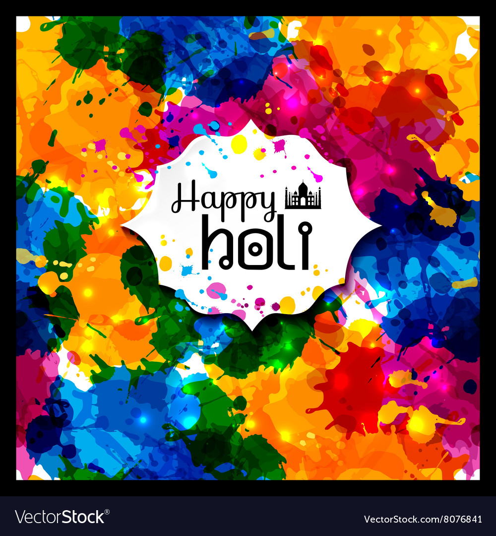 Holi spring festival of colors design element Vector Image