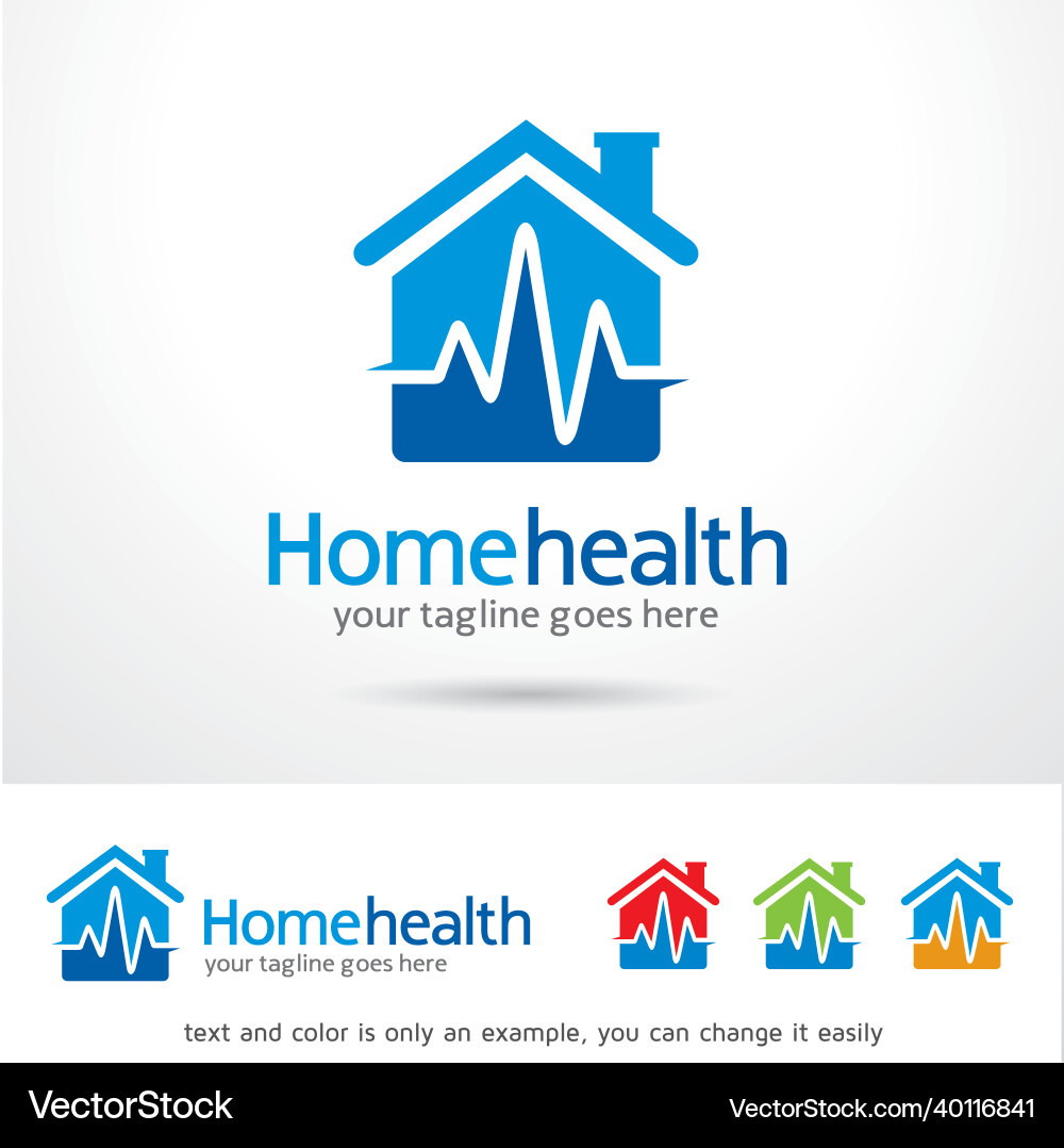 Home health logo template design Royalty Free Vector Image