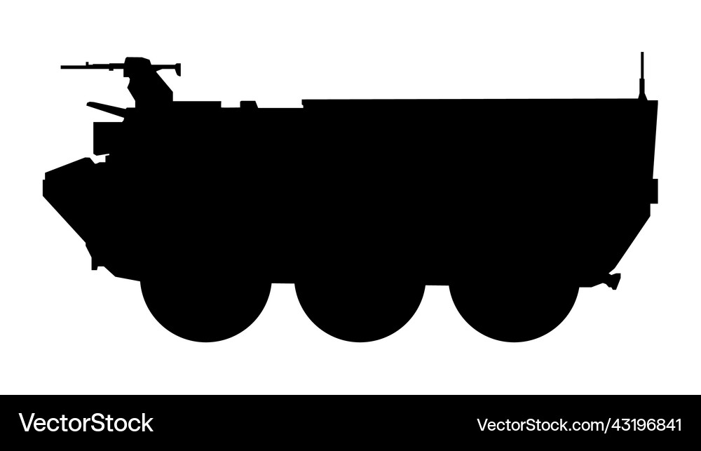 Infantry combat fighting vehicle silhouette vab Vector Image