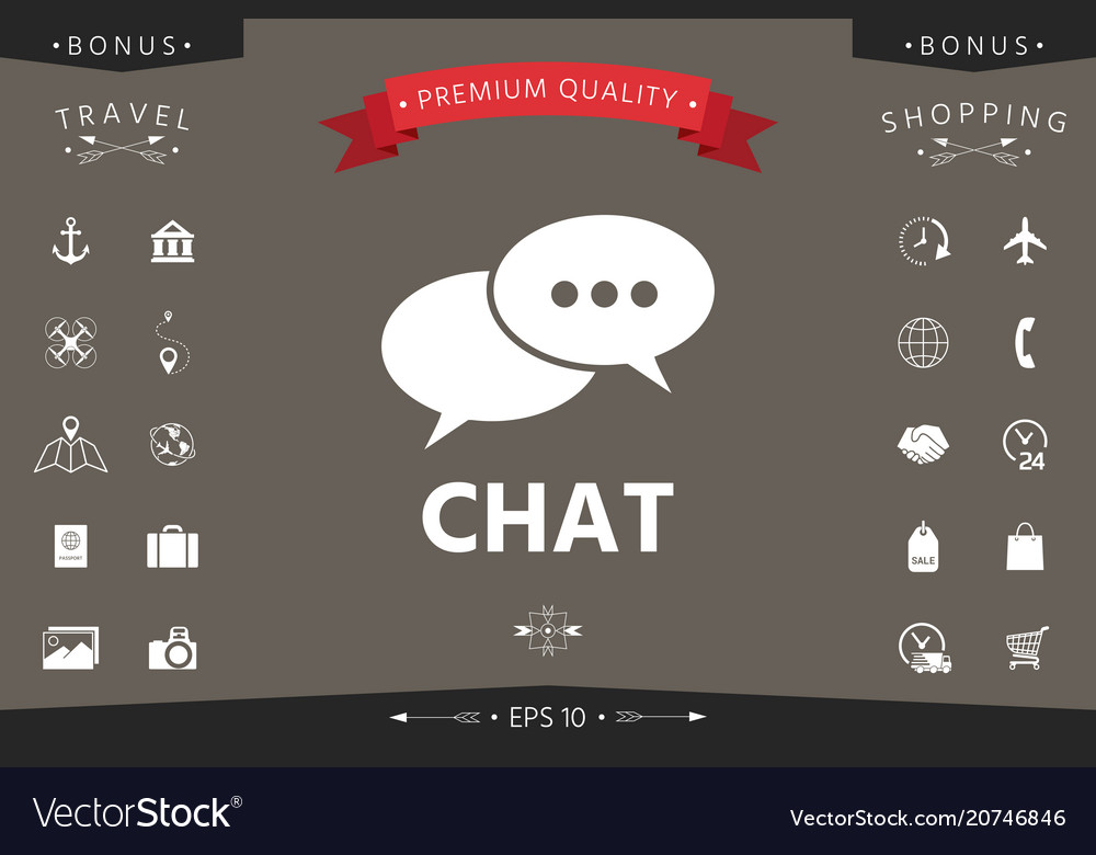 Chat button icon Royalty Free Vector Image - VectorStock