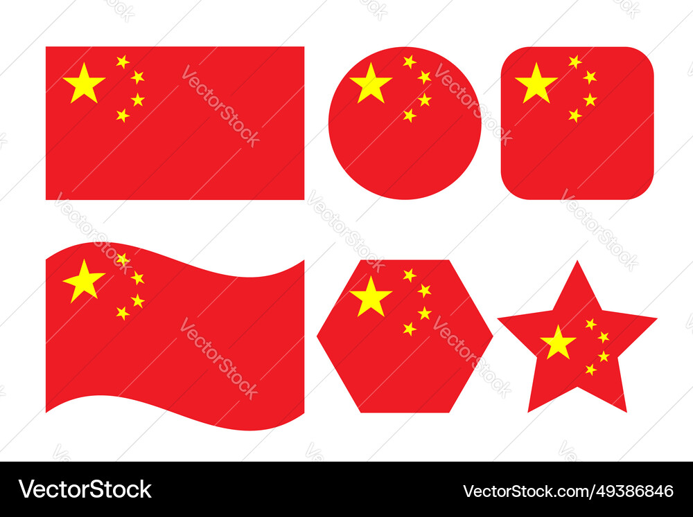China flag simple for independence day or election
